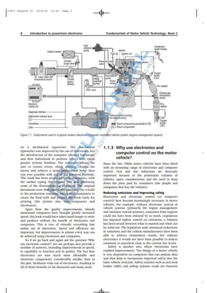 Hillier's Powertrain Electronics Book 2